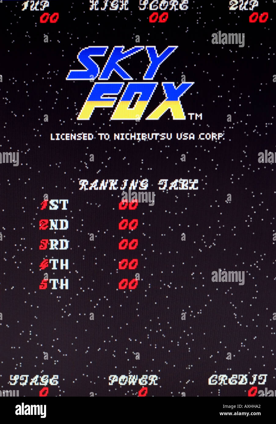 Sky Fox Jaleco Nichibutsu 1987 Vintage arcade videogame screen shot ...