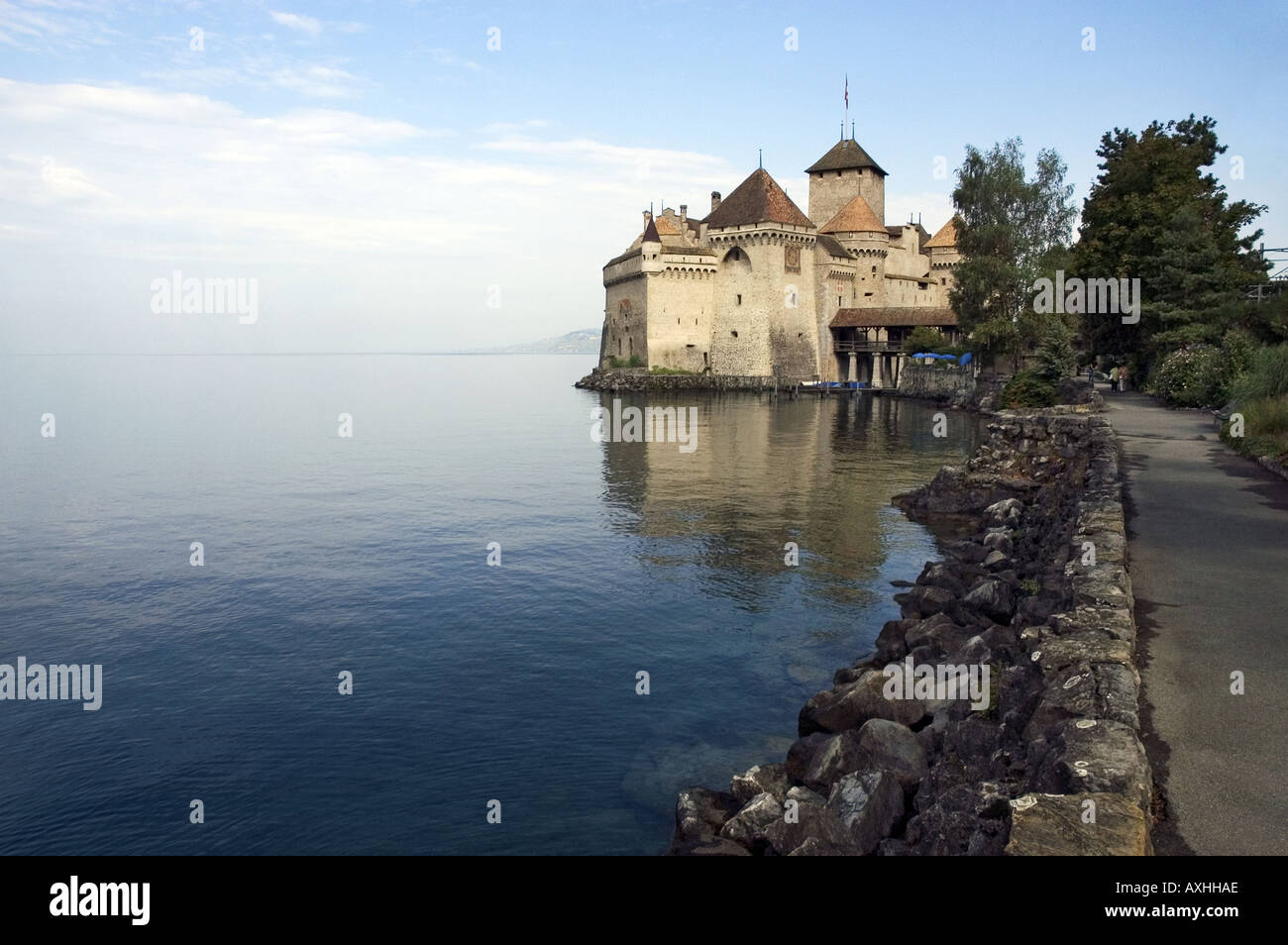 Medieval castle of Chillon Stock Photo - Alamy