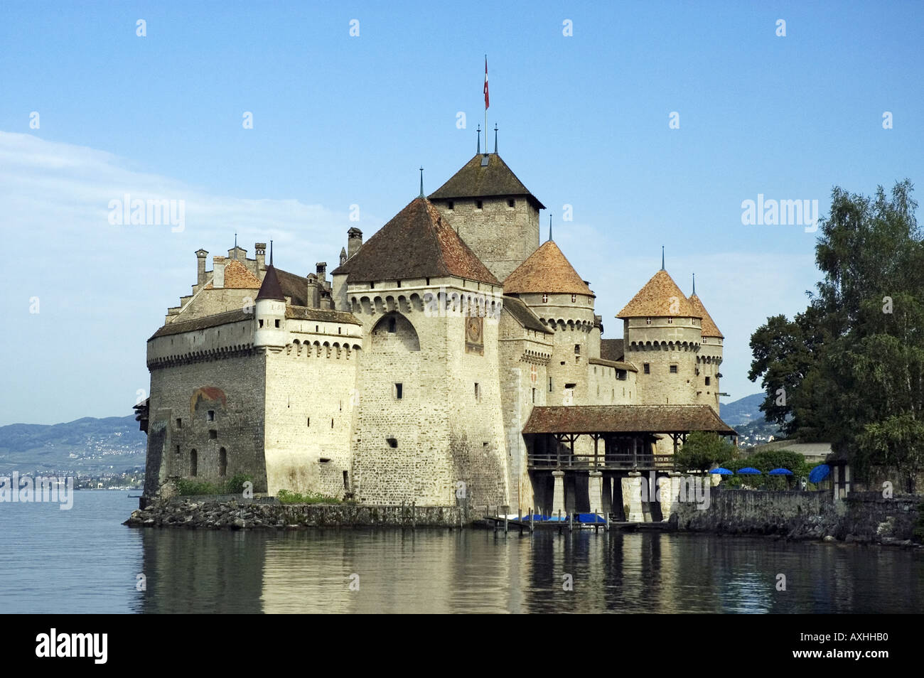 Medieval castle of Chillon Stock Photo - Alamy