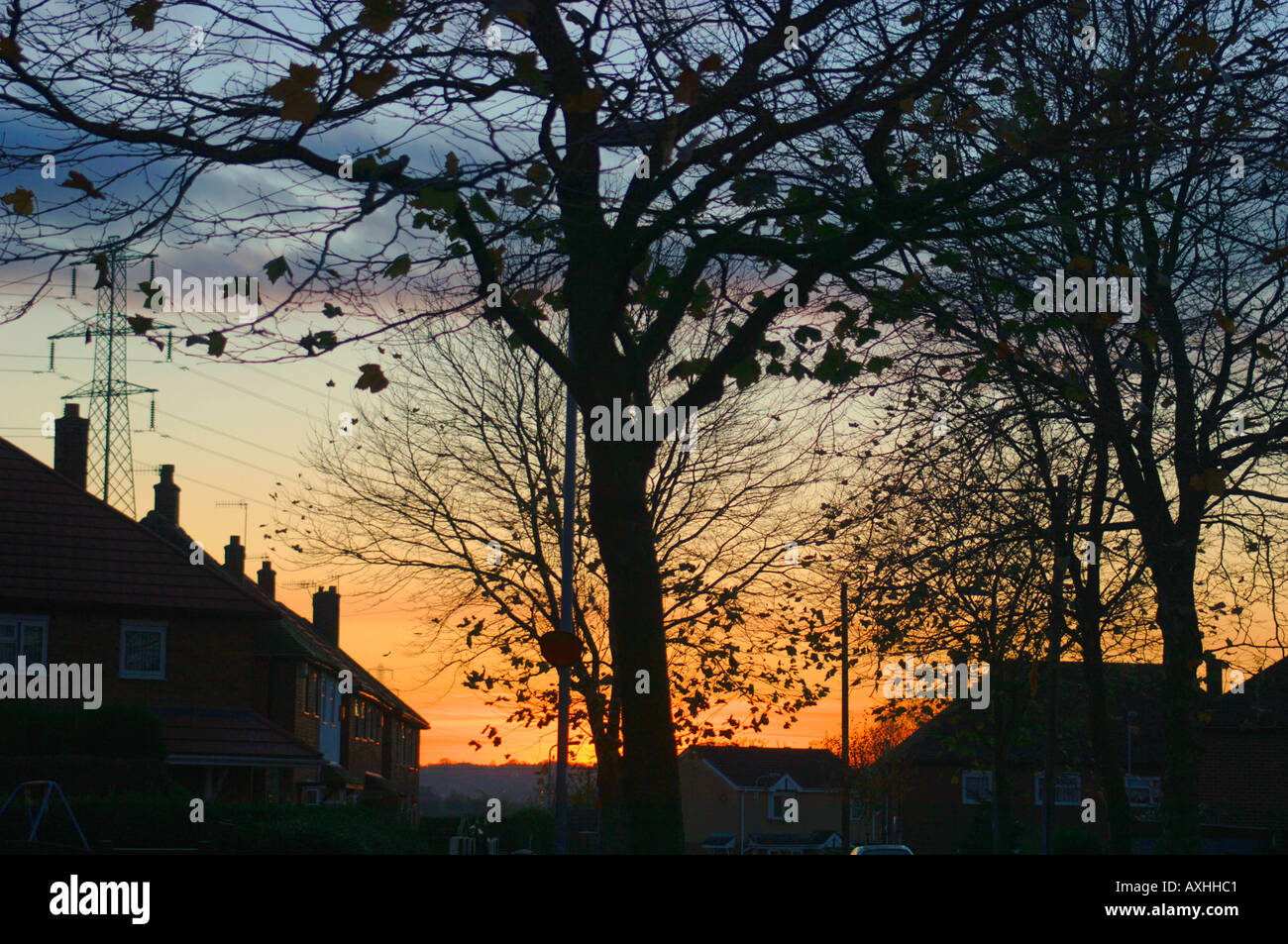 Autumn Street Scene Stock Photo - Alamy