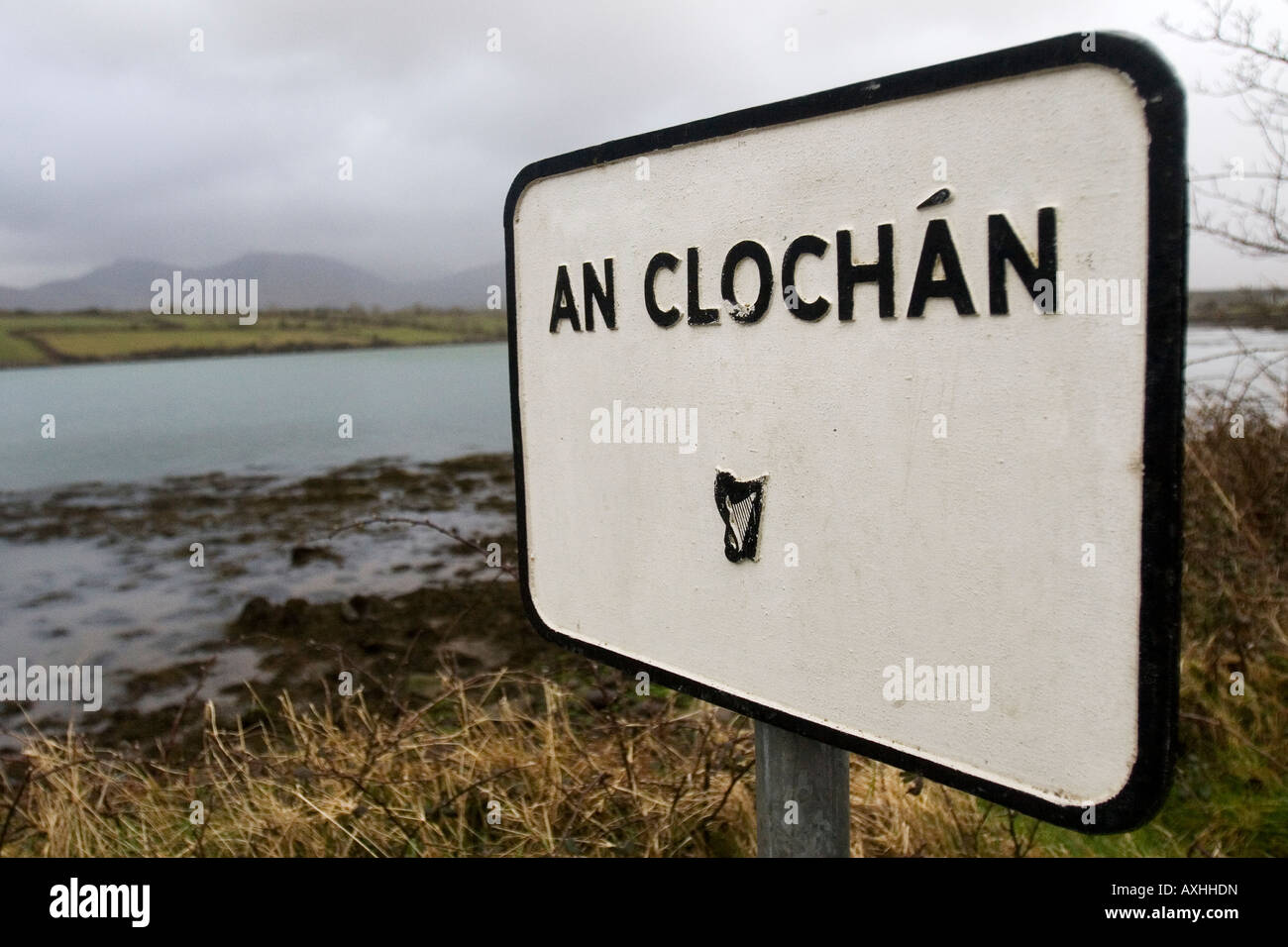 The village of Cloghane (An Clochán) on the Dingle Peninsular, western ...