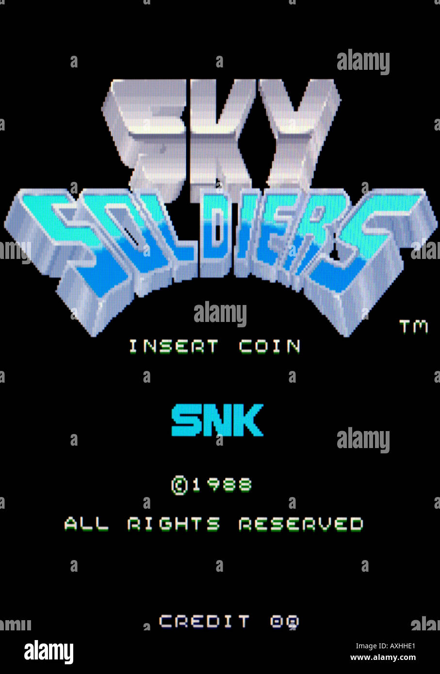 Sky Soldiers SNK 1988 Vintage arcade videogame screen shot - EDITORIAL ...