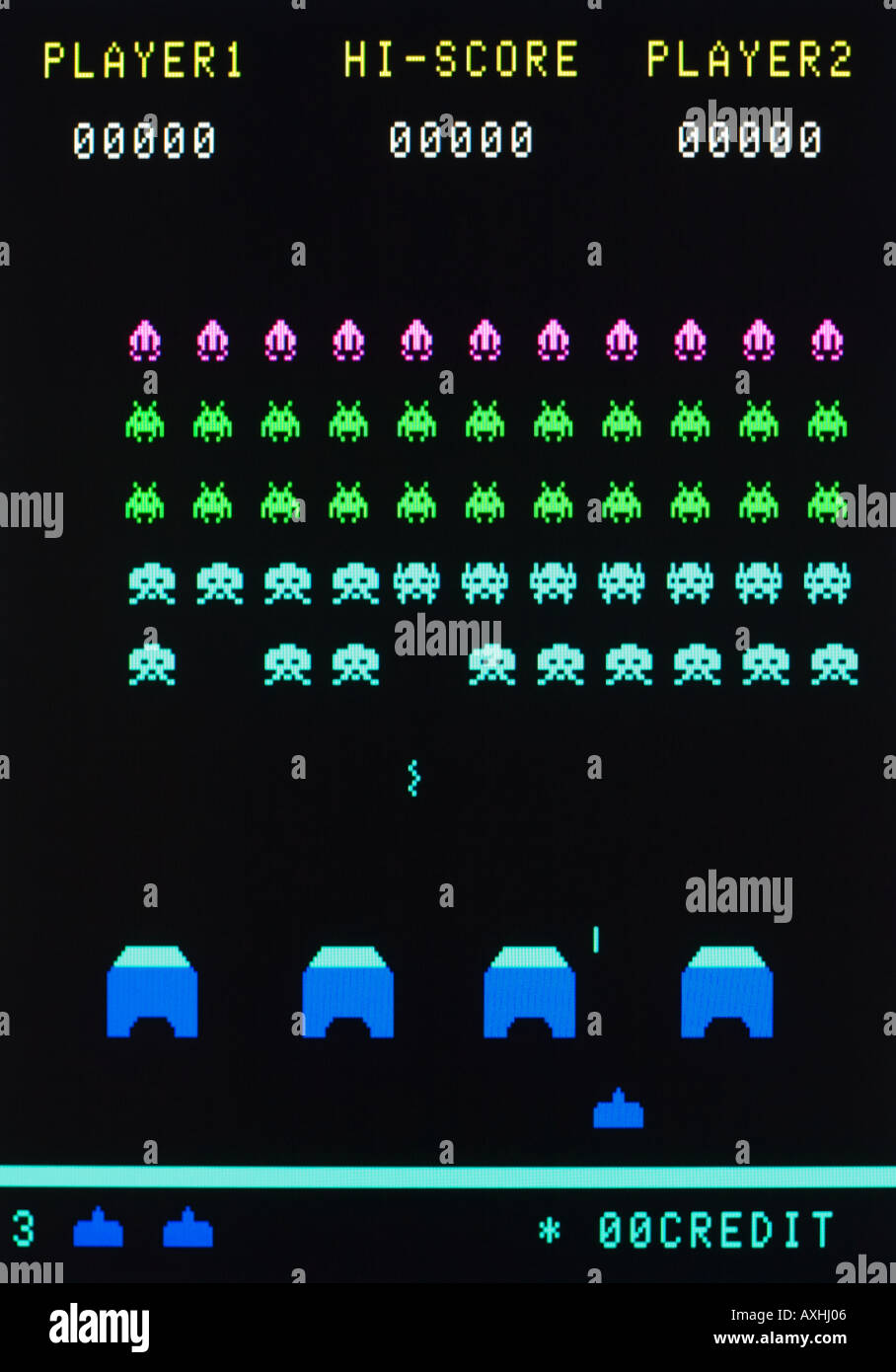 Space Intruder Shoei 1980 Vintage arcade videogame screen shot ...