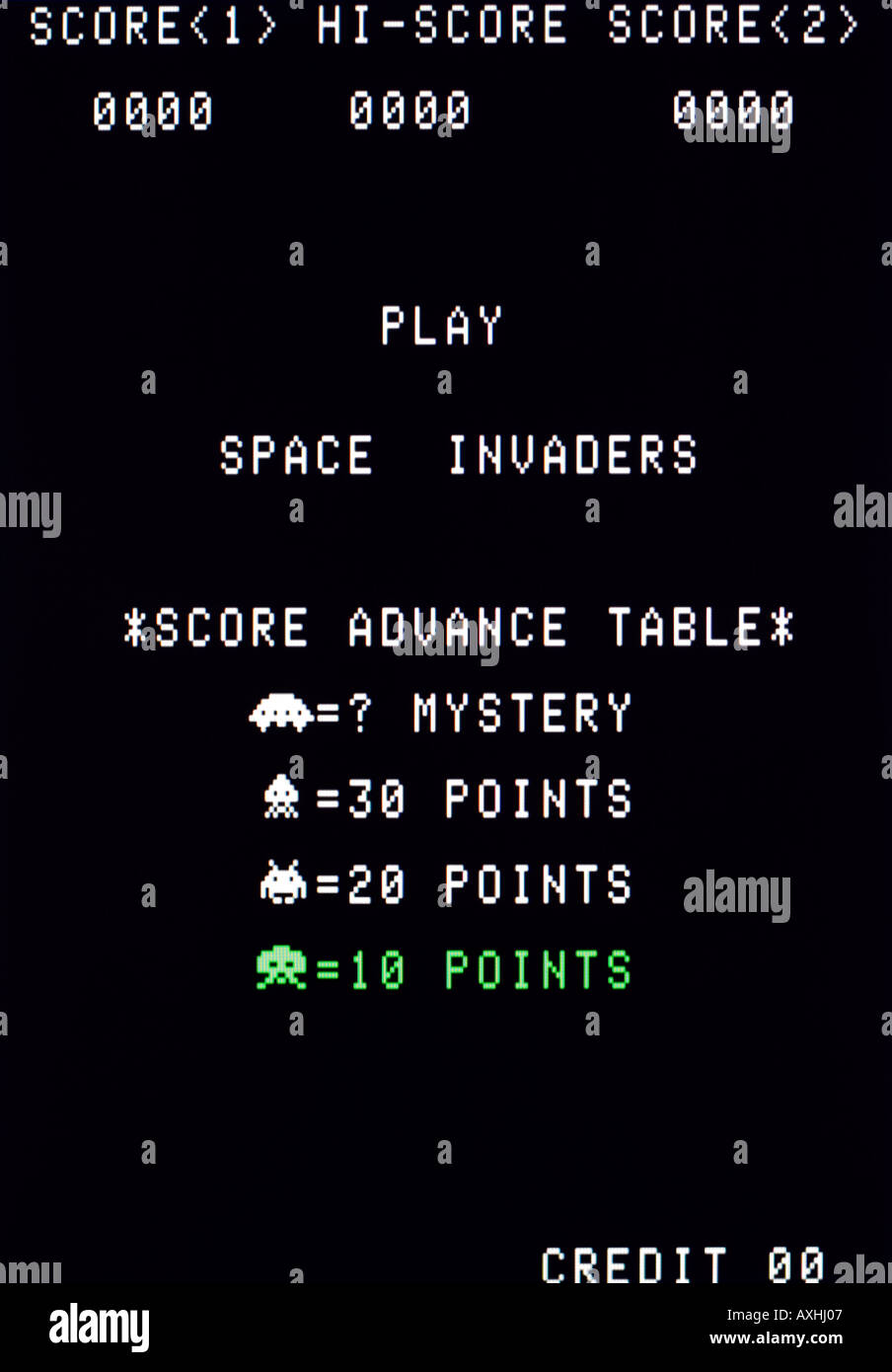 Space Invaders High Score Screen
