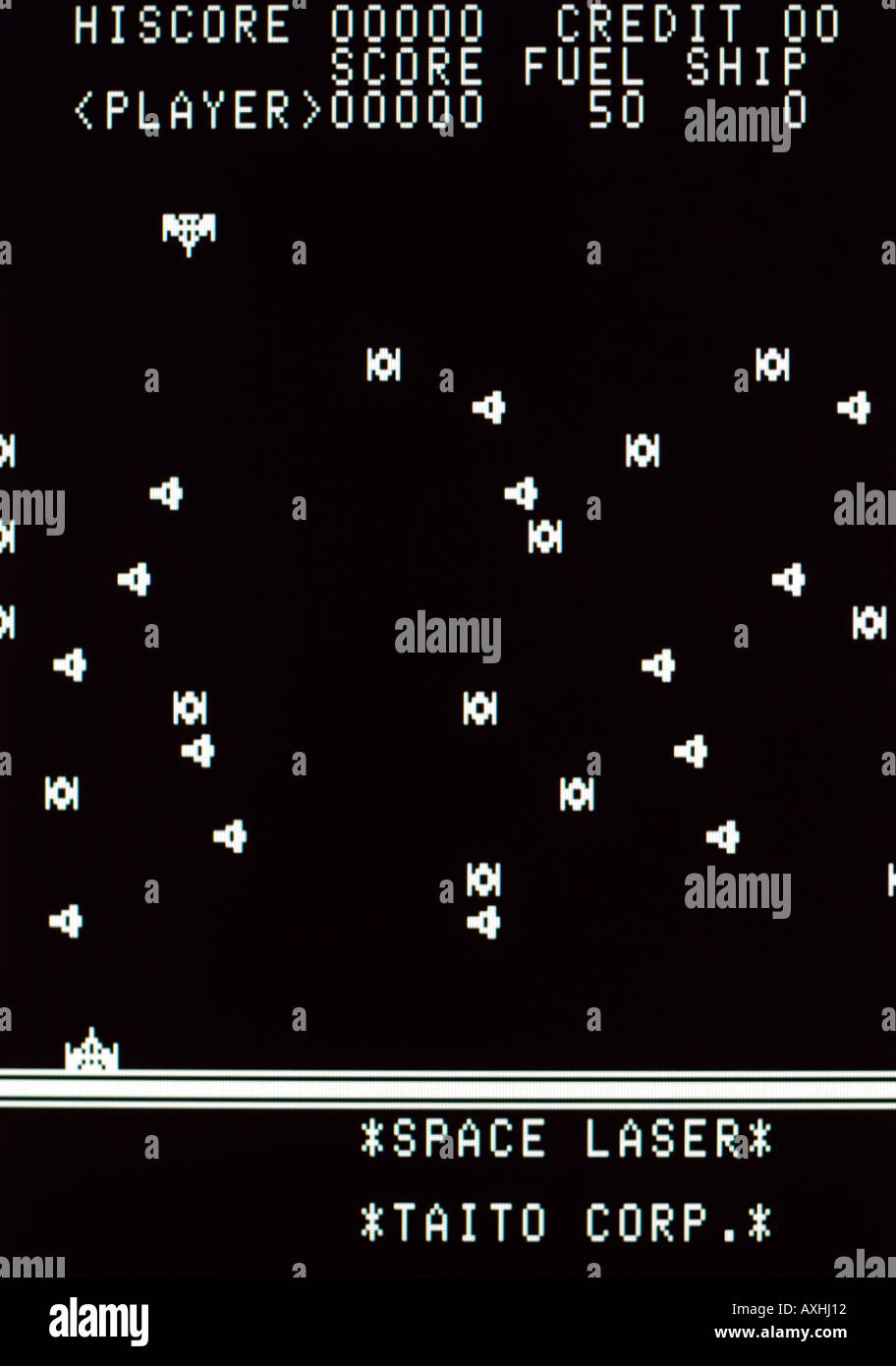 Space Laser Taito Corp 1980 Vintage arcade videogame screen shot ...