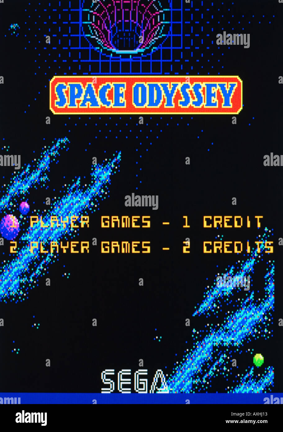 Space Odyssey Sega 1981 Vintage arcade videogame screen shot ...
