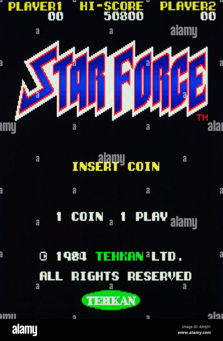 Star Force Tehkan 1984 Vintage arcade videogame screen shot - EDITORIAL USE ONLY Stock Photo - Alamy
