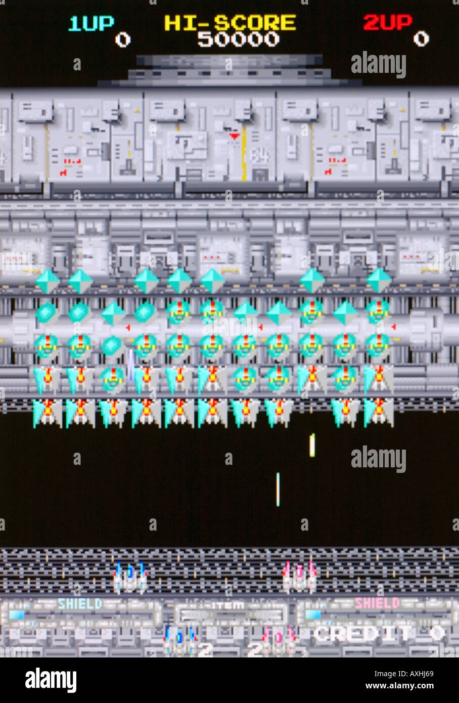 Super Space Invaders 91 Taito 1990 Vintage arcade videogame screen shot ...