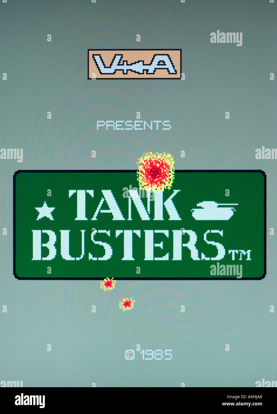 Tank Busters V A 1985 Vintage arcade videogame screen shot - EDITORIAL ...