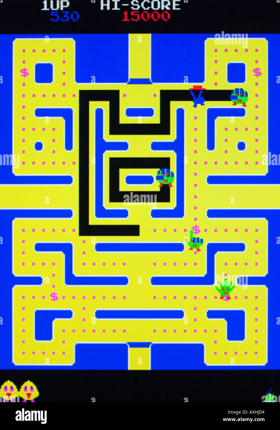 The Hand T I C 1981 Vintage arcade videogame screen shot - EDITORIAL ...