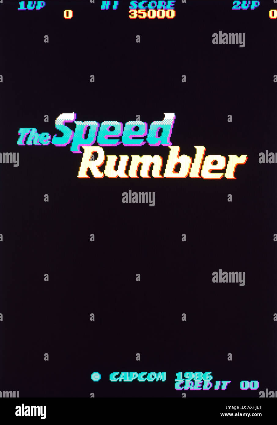 The Speed Rumbler Capcom 1986 Vintage arcade videogame screen shot ...