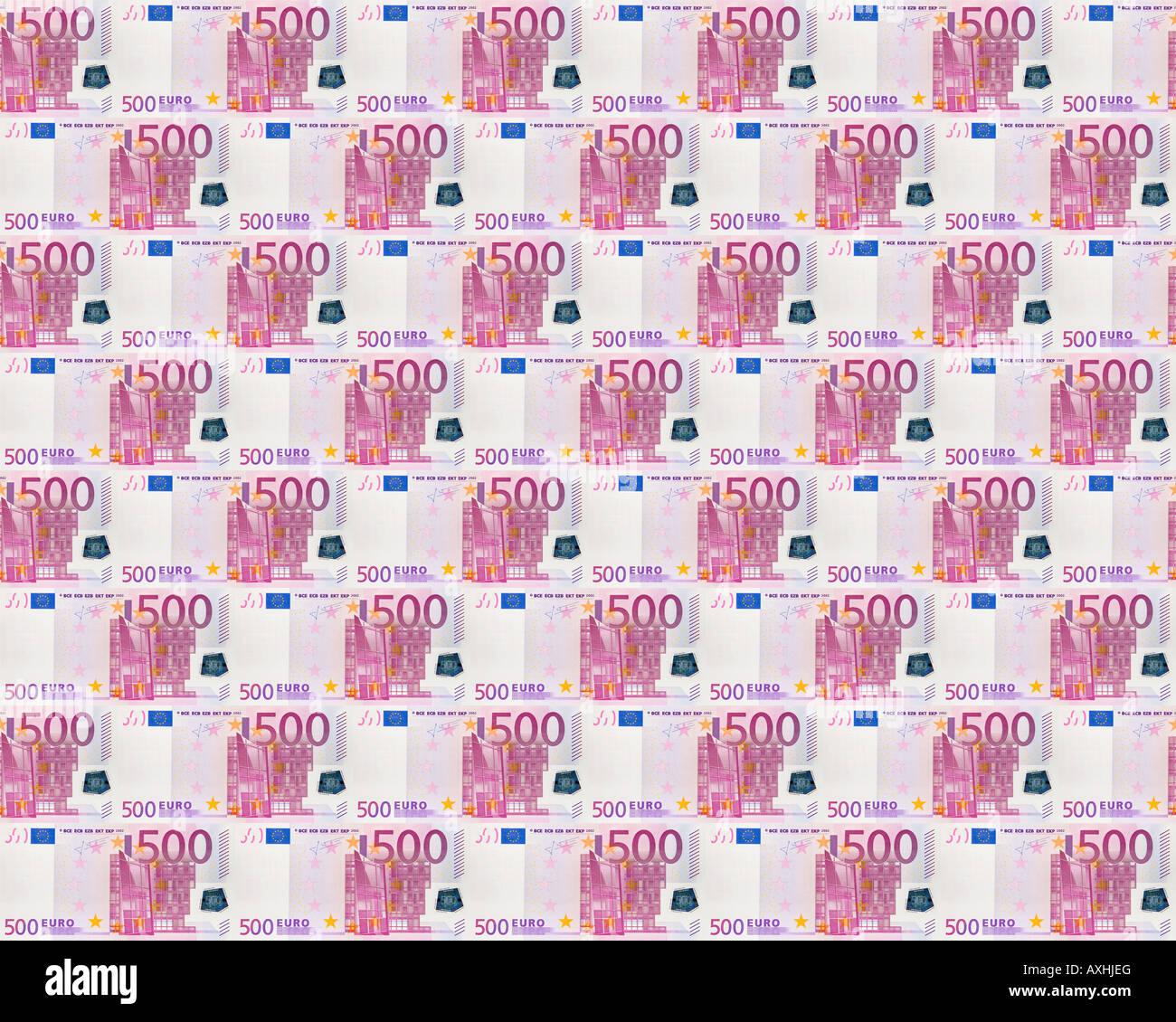 the seamless background from 500 euro banknotes Stock Photo - Alamy