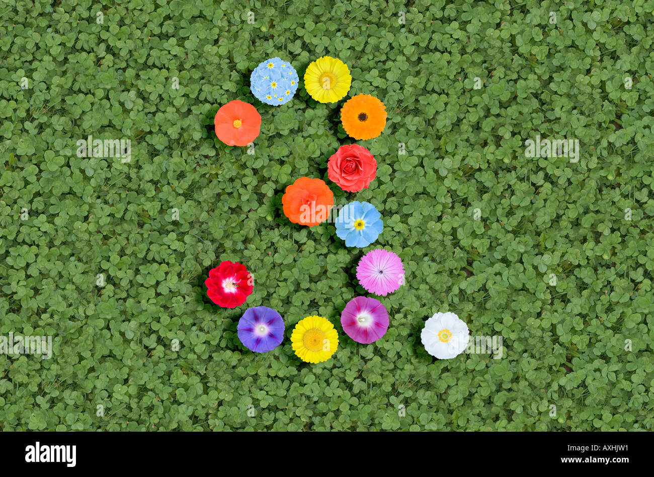 numbers written with flowers 3rd Stock Photo - Alamy