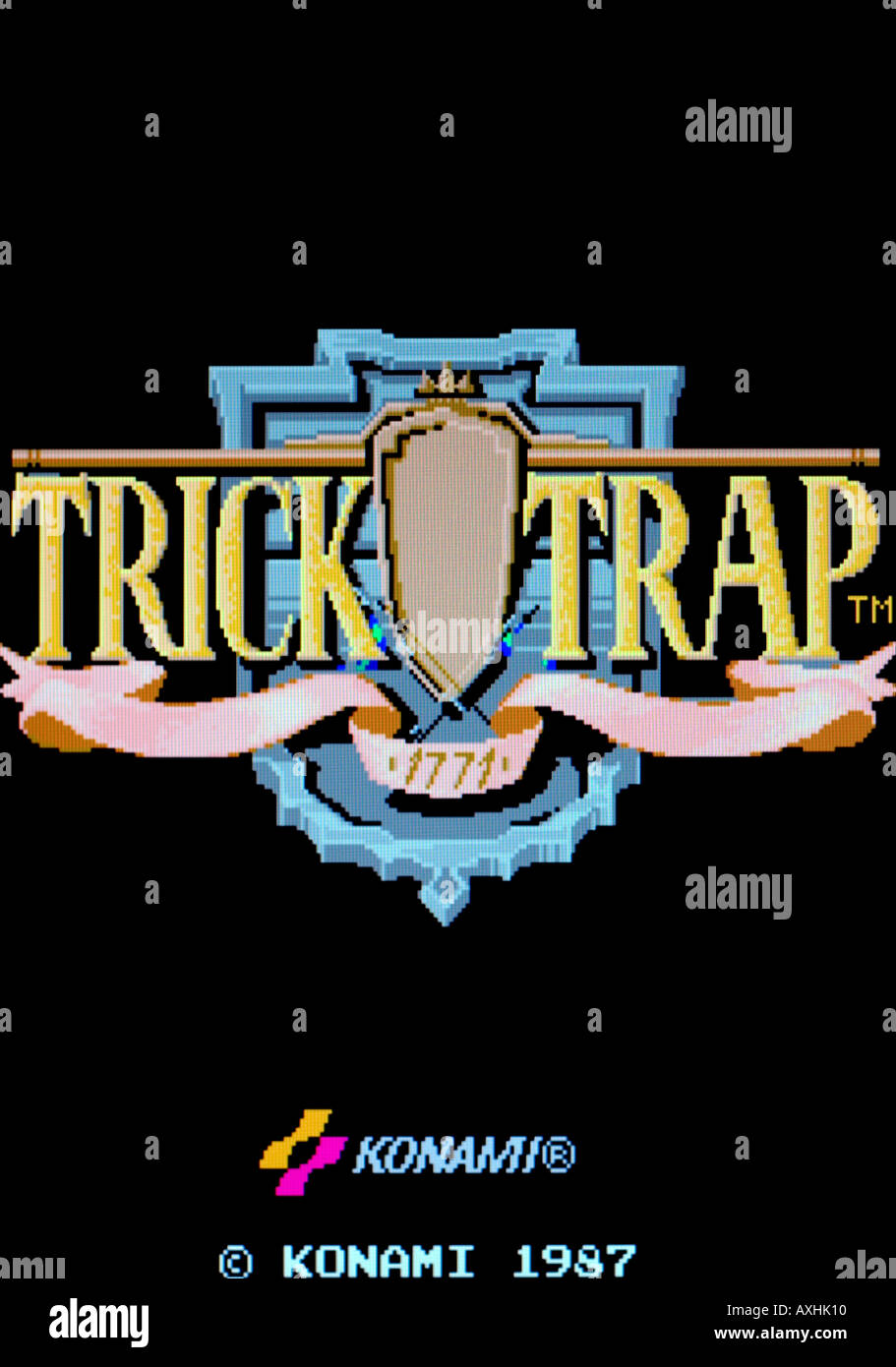 Trick Trap Konami 1987 Vintage arcade videogame screen shot - EDITORIAL USE ONLY Stock Photo - Alamy