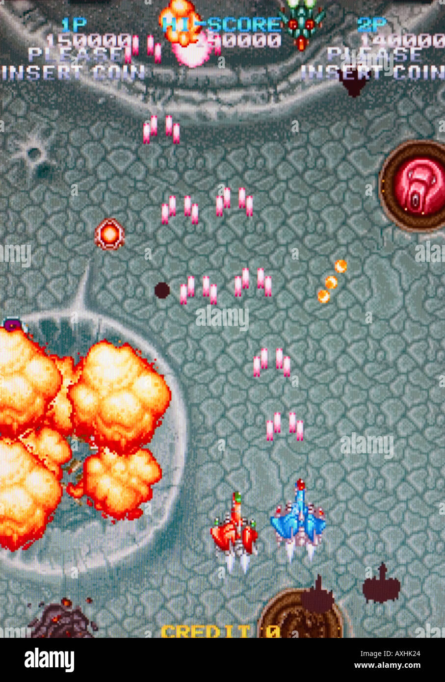 Truxton II 2 Tatsujin Oh Taoplan 1992 Vintage arcade videogame screen ...