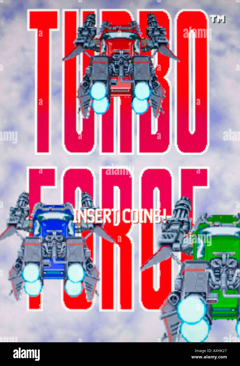 Turbo Force Video System Co Ltd 1991 Vintage arcade videogame screen ...