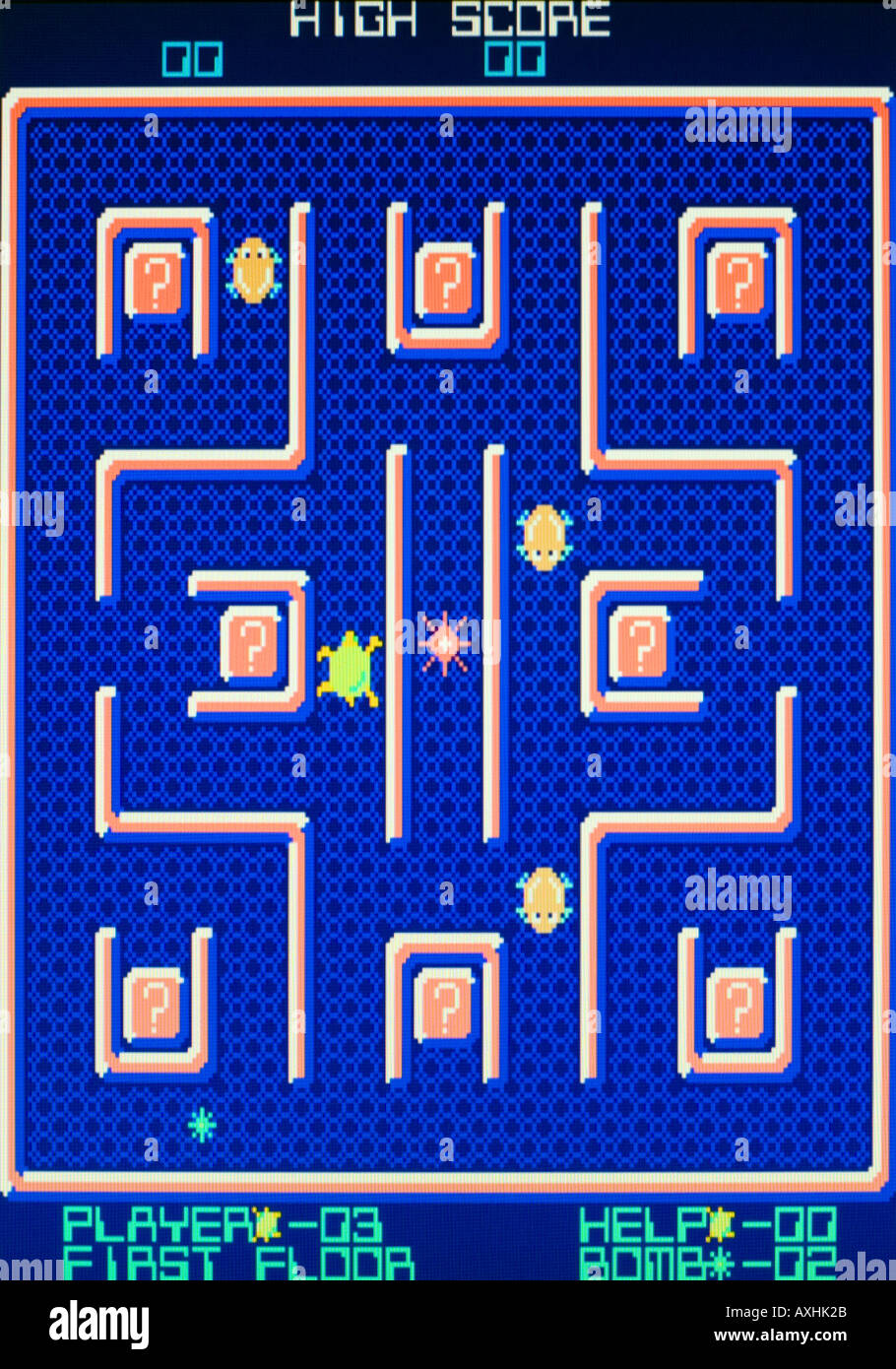 Turtles Stern Electronics 1981 Vintage arcade videogame screen shot ...