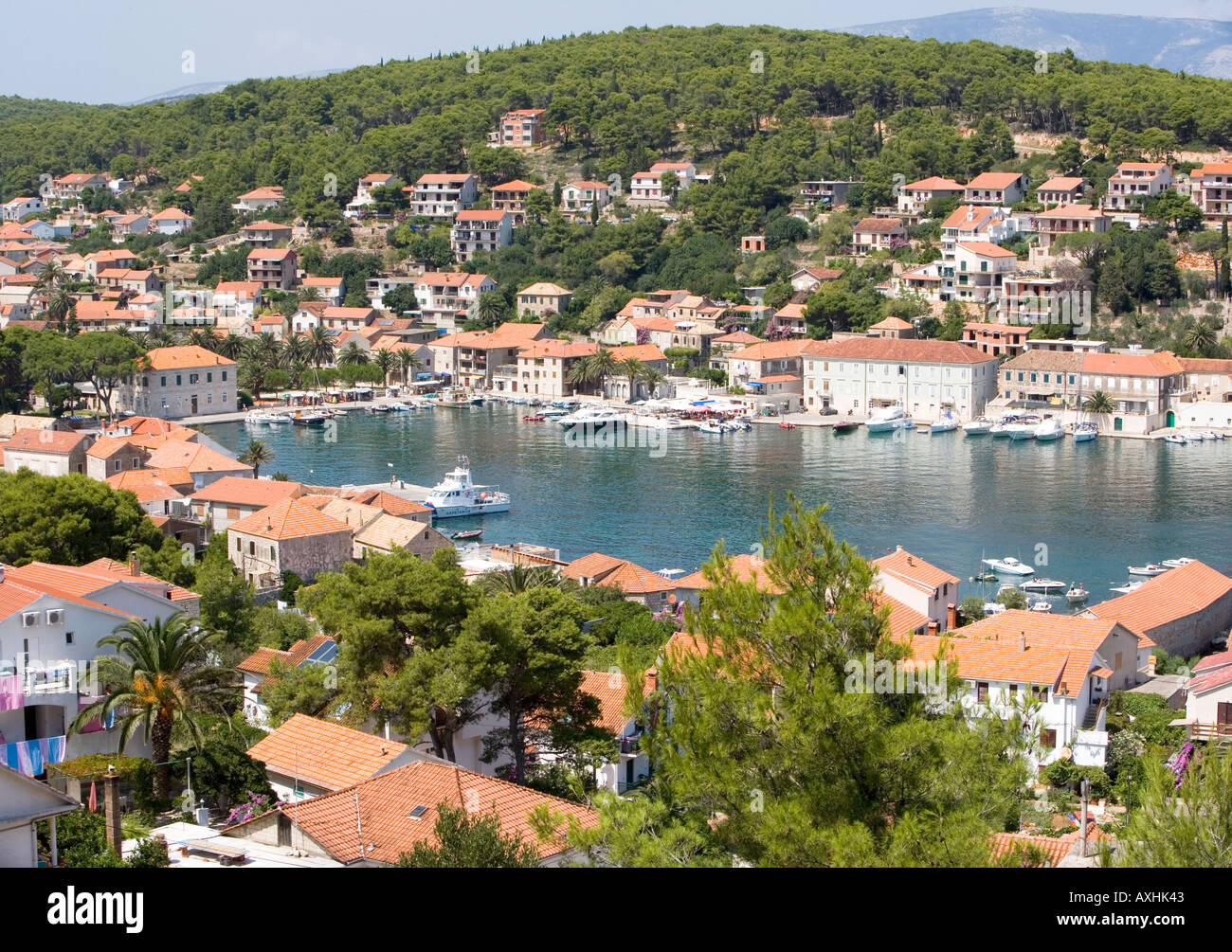 Jelsa harbour Hvar Island Croatia Stock Photo - Alamy