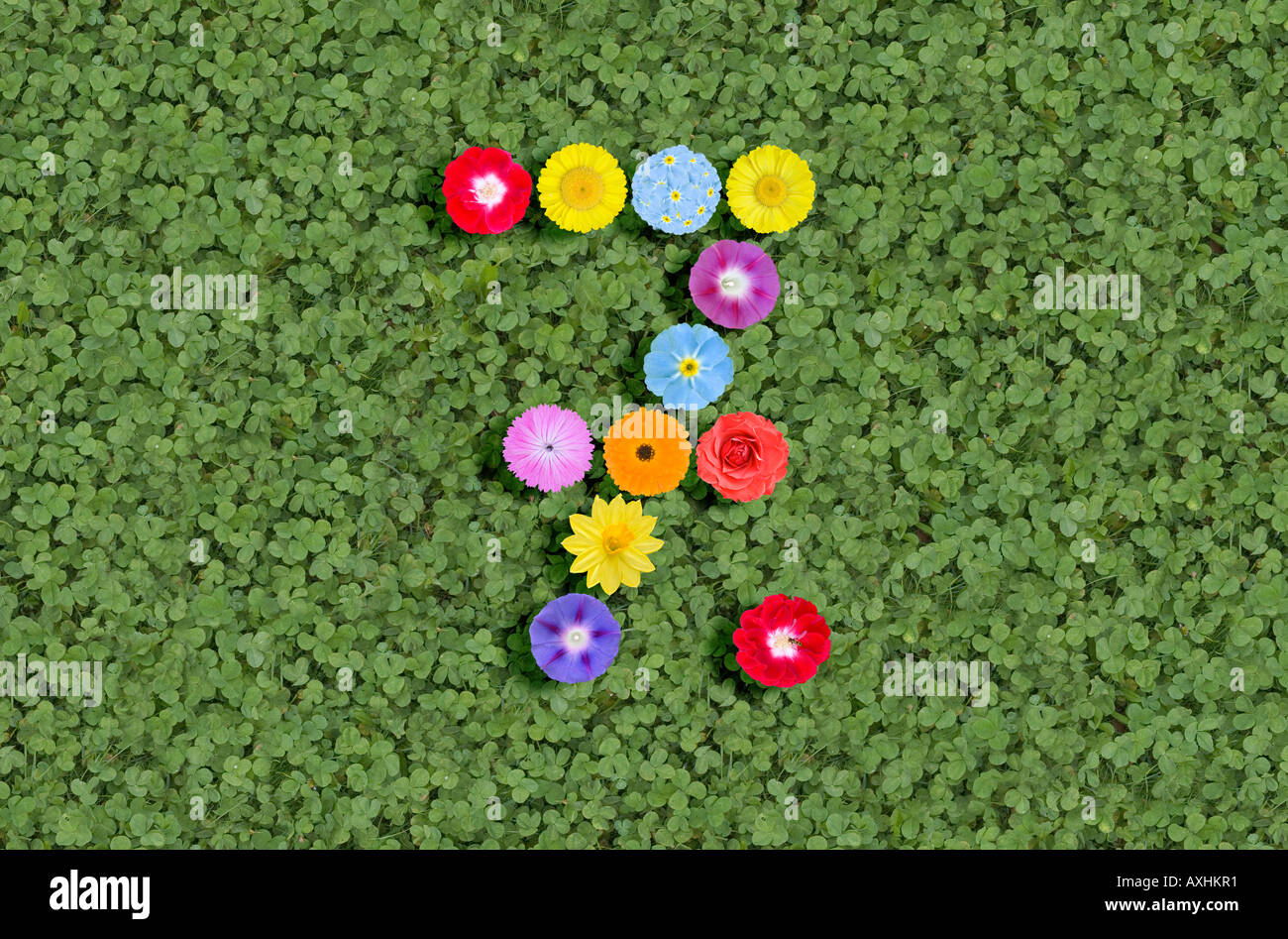 numbers written with flowers 7th Stock Photo - Alamy