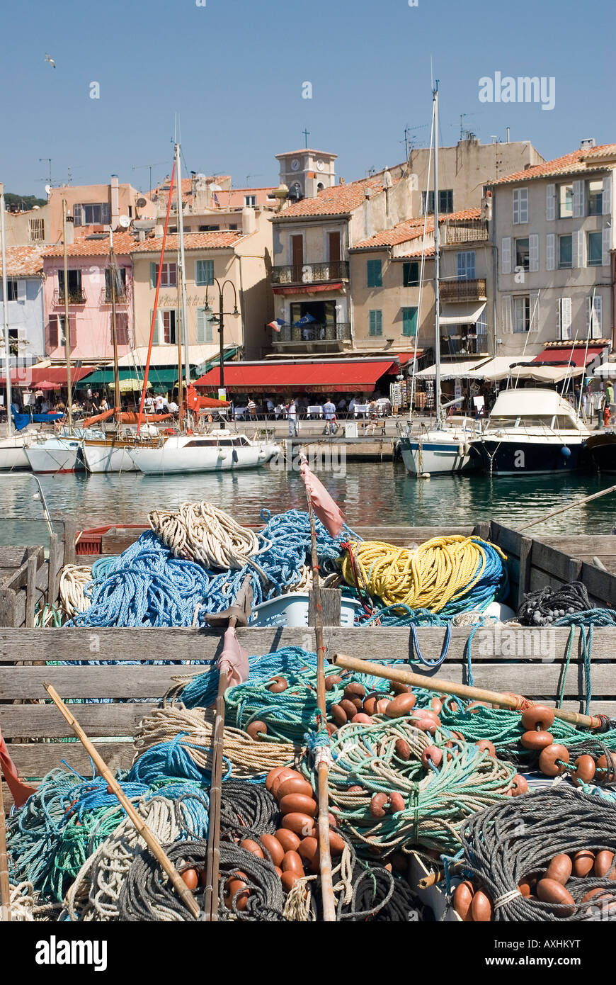 Cassis harbour and village Stock Photo - Alamy