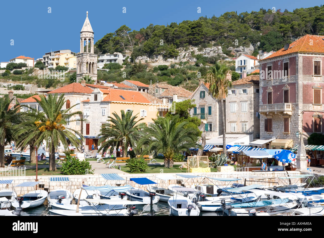 Hvar Town and harbour Hvar Island Croatia Stock Photo - Alamy