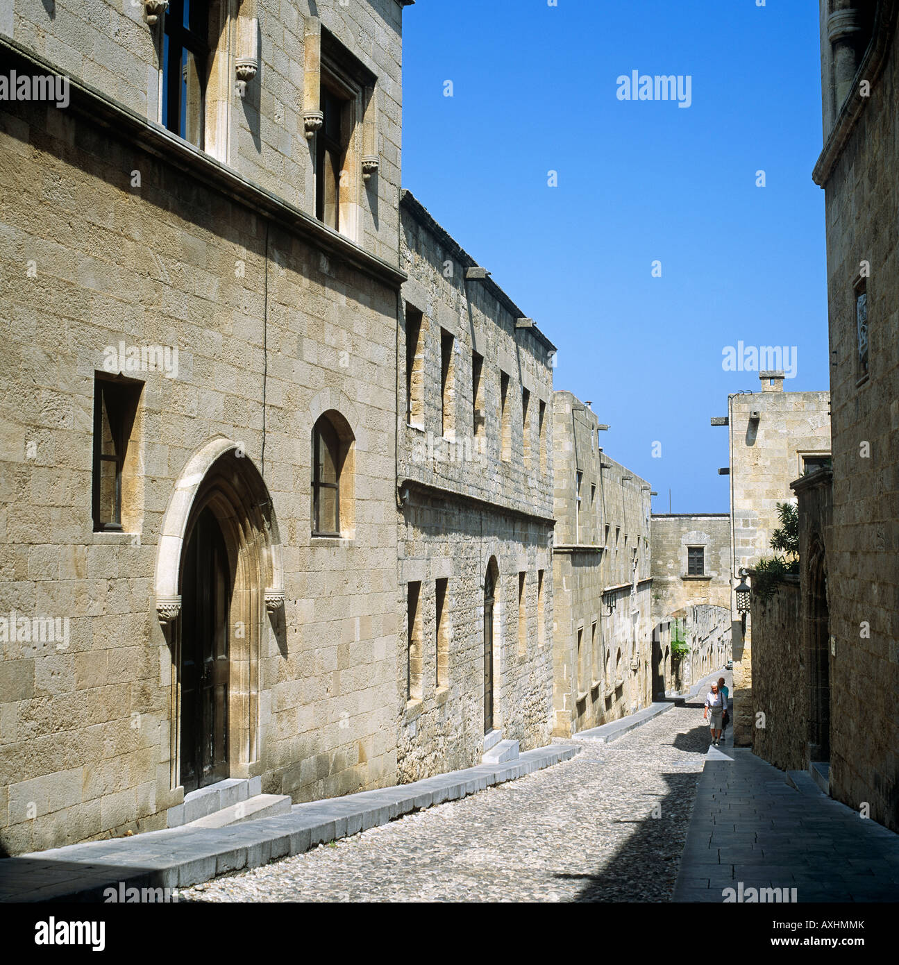 the Street Of The Knights Old Rhodes Town Greek Islands Greece Hellas ...