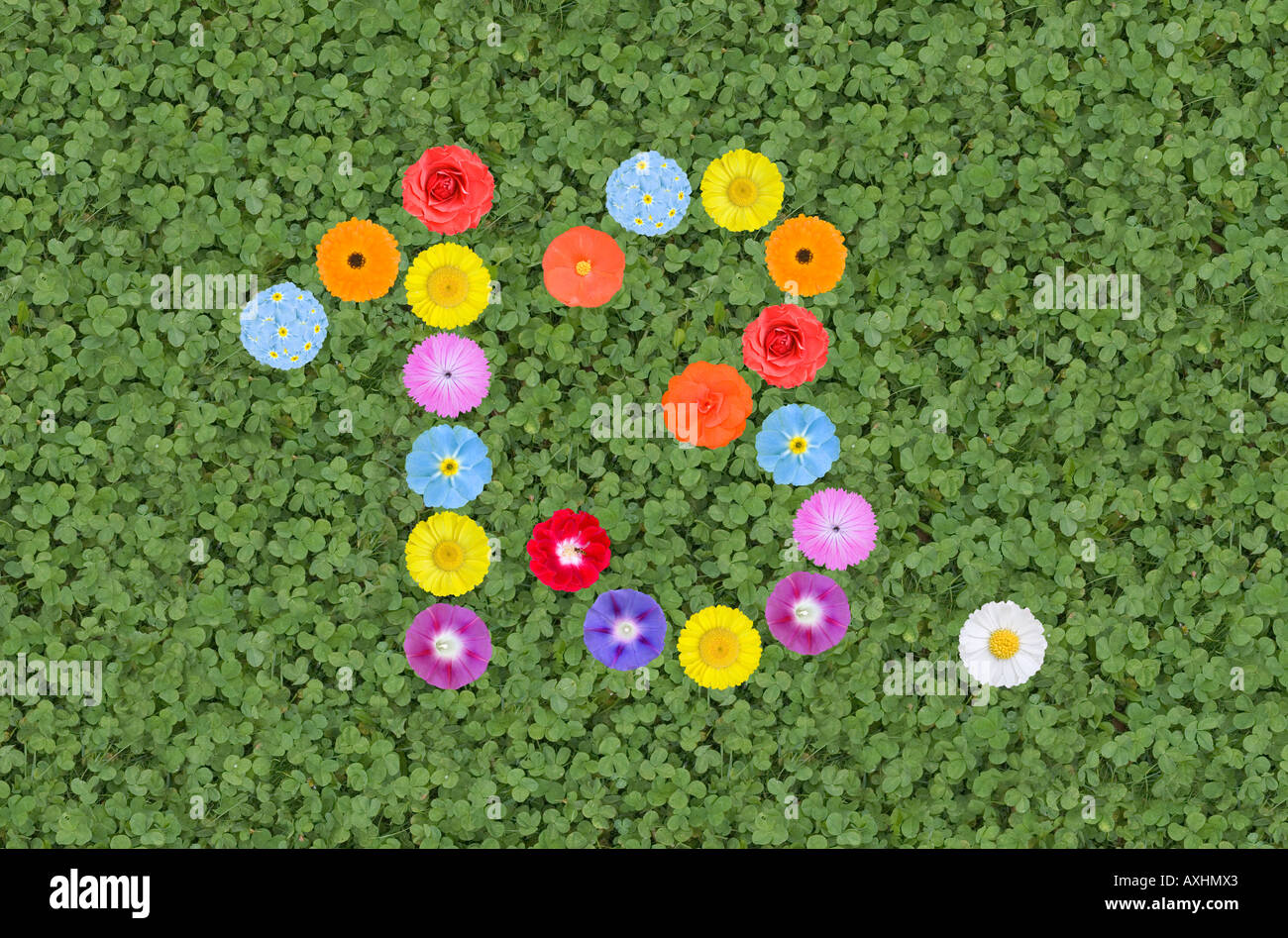 numbers written with flowers 13th Stock Photo - Alamy