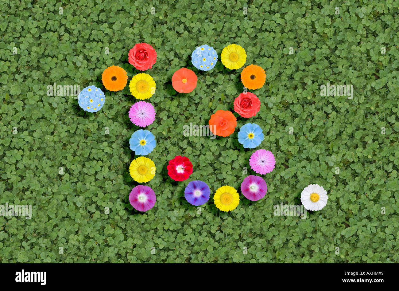 numbers written with flowers 13th Stock Photo - Alamy