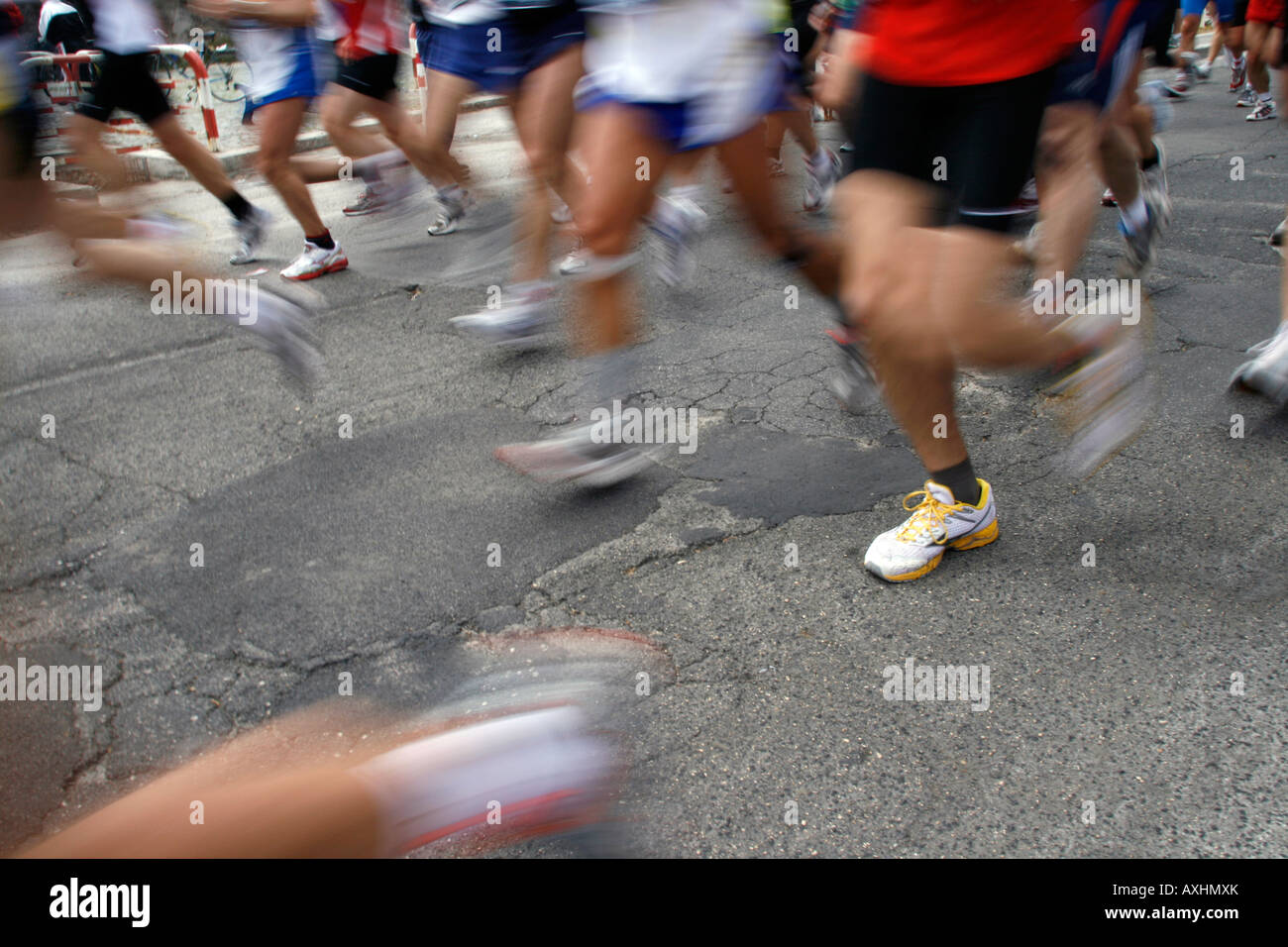 runners in road race Stock Photo - Alamy
