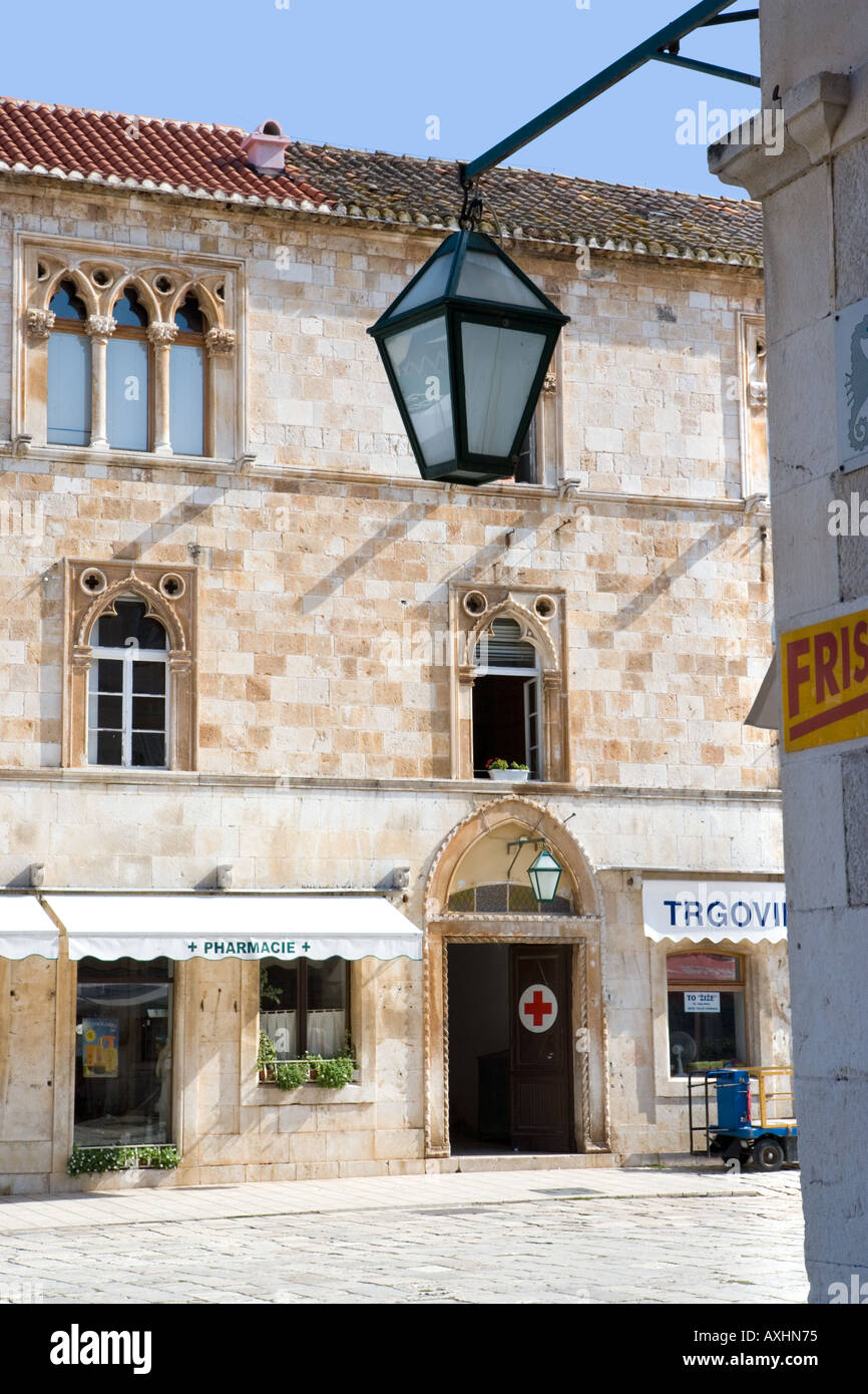 Venetian style buildings in Hvar town Hvar Island Croatia Stock Photo ...
