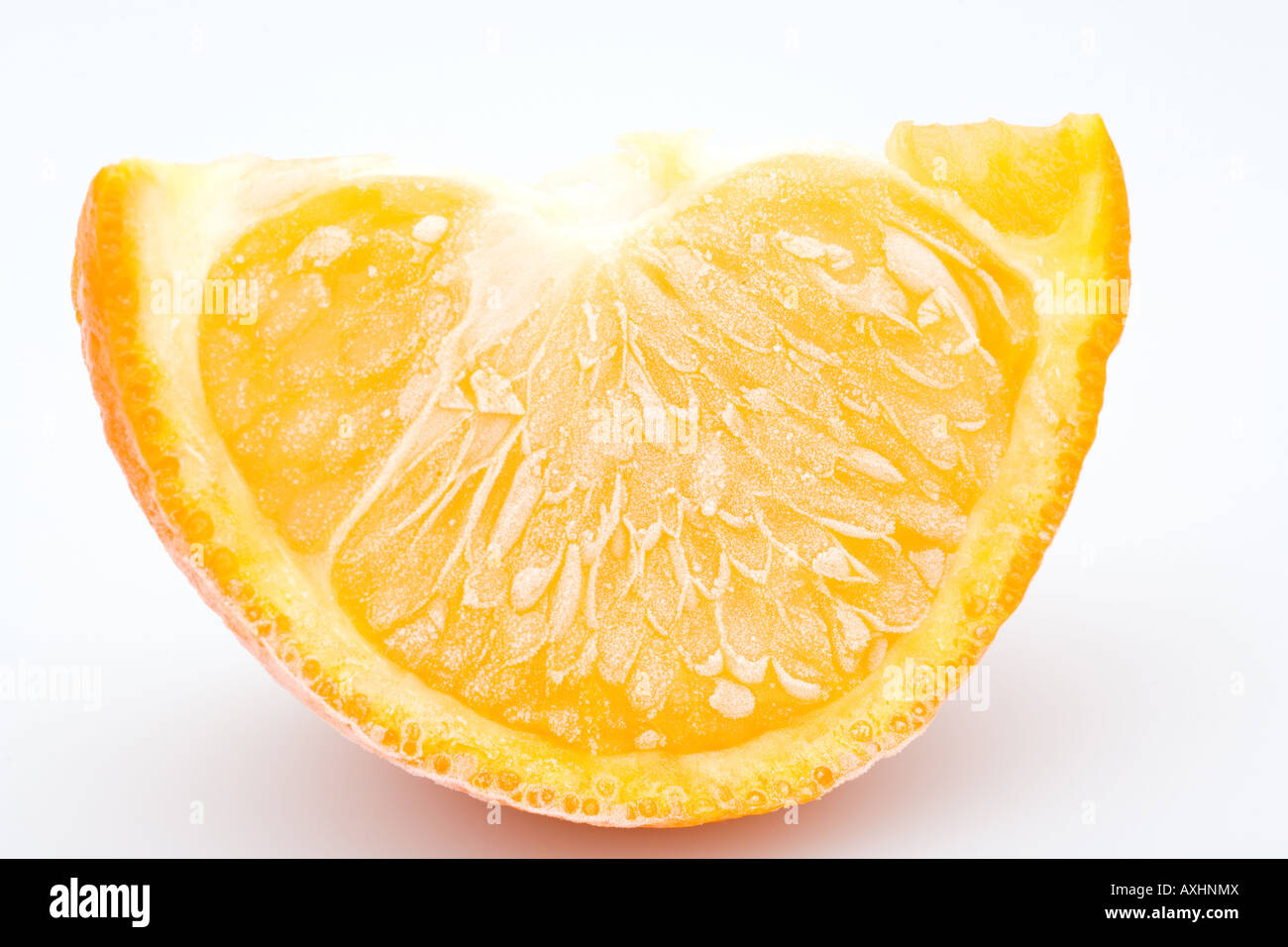frozen orange isolated on white Stock Photo - Alamy
