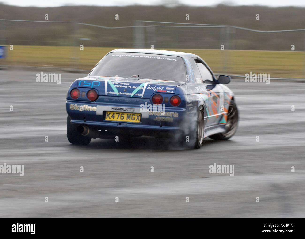 Drifting Nissan Skyline Stock Photo - Alamy