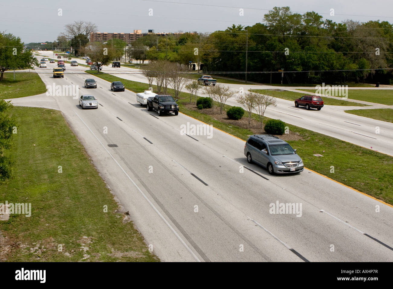 Busy Six Lane Highway Stock Photo - Alamy