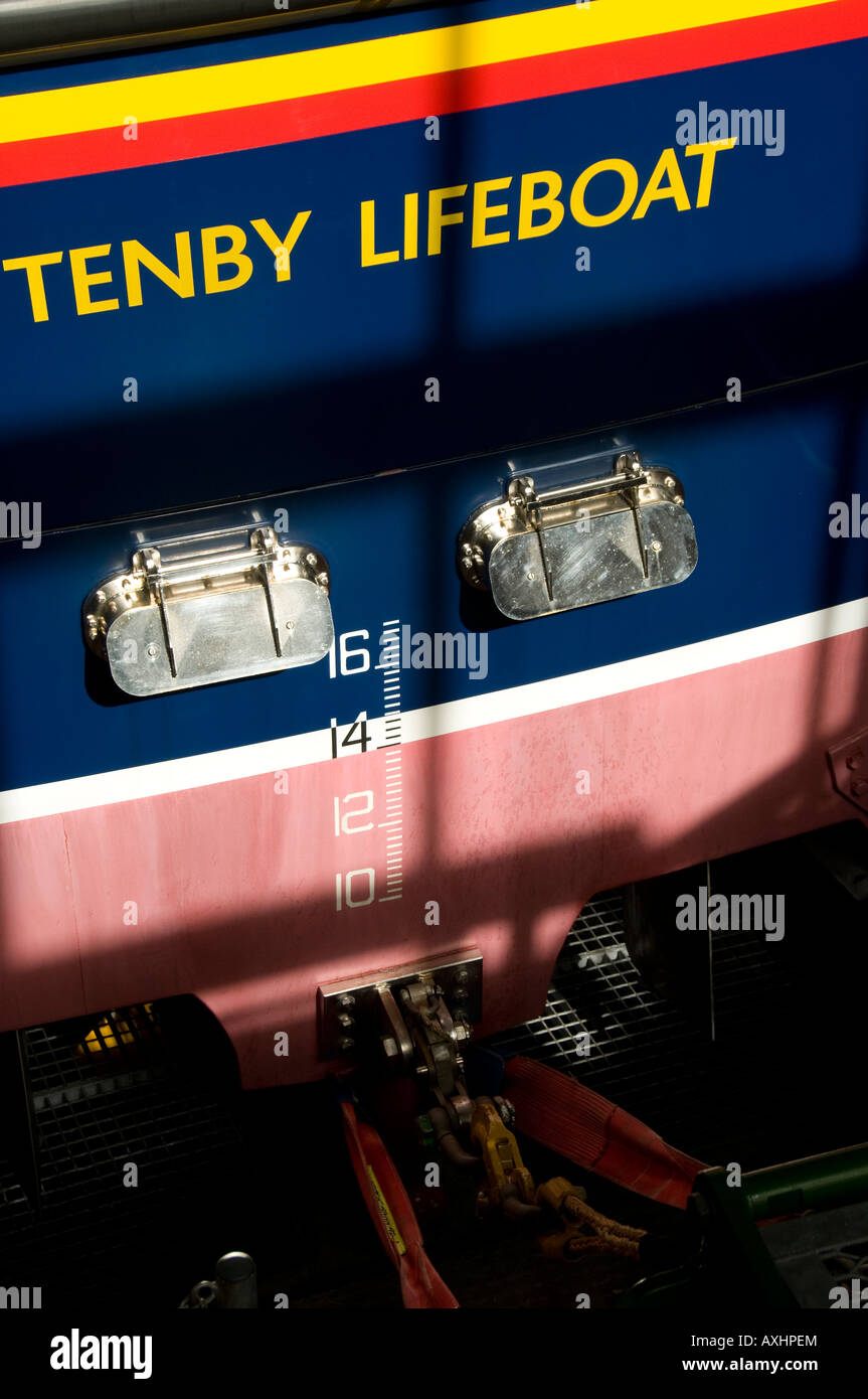 The lifeboat at Tenby Pembrokeshire Wales UK Stock Photo - Alamy