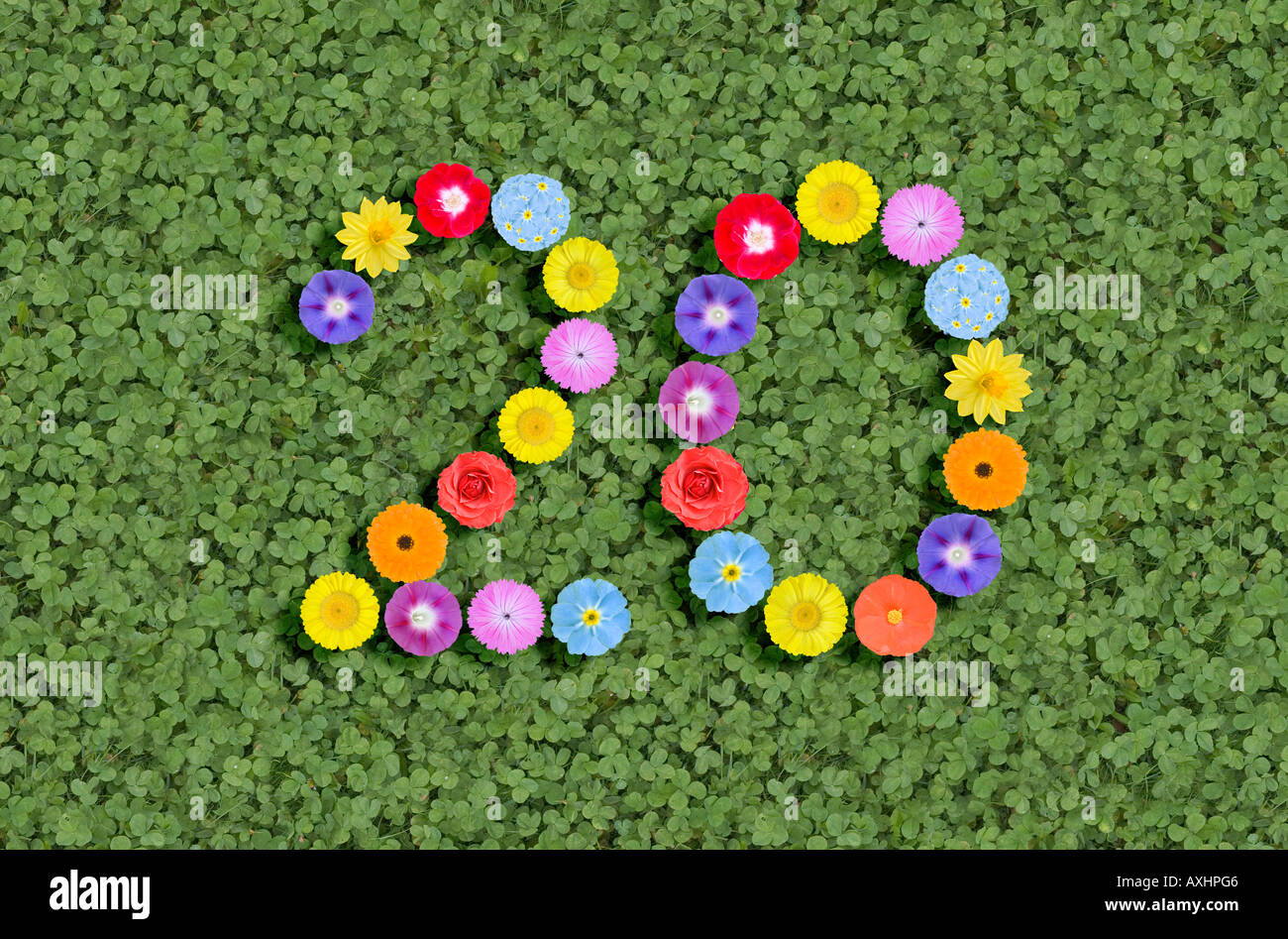 number written with flowers Stock Photo - Alamy