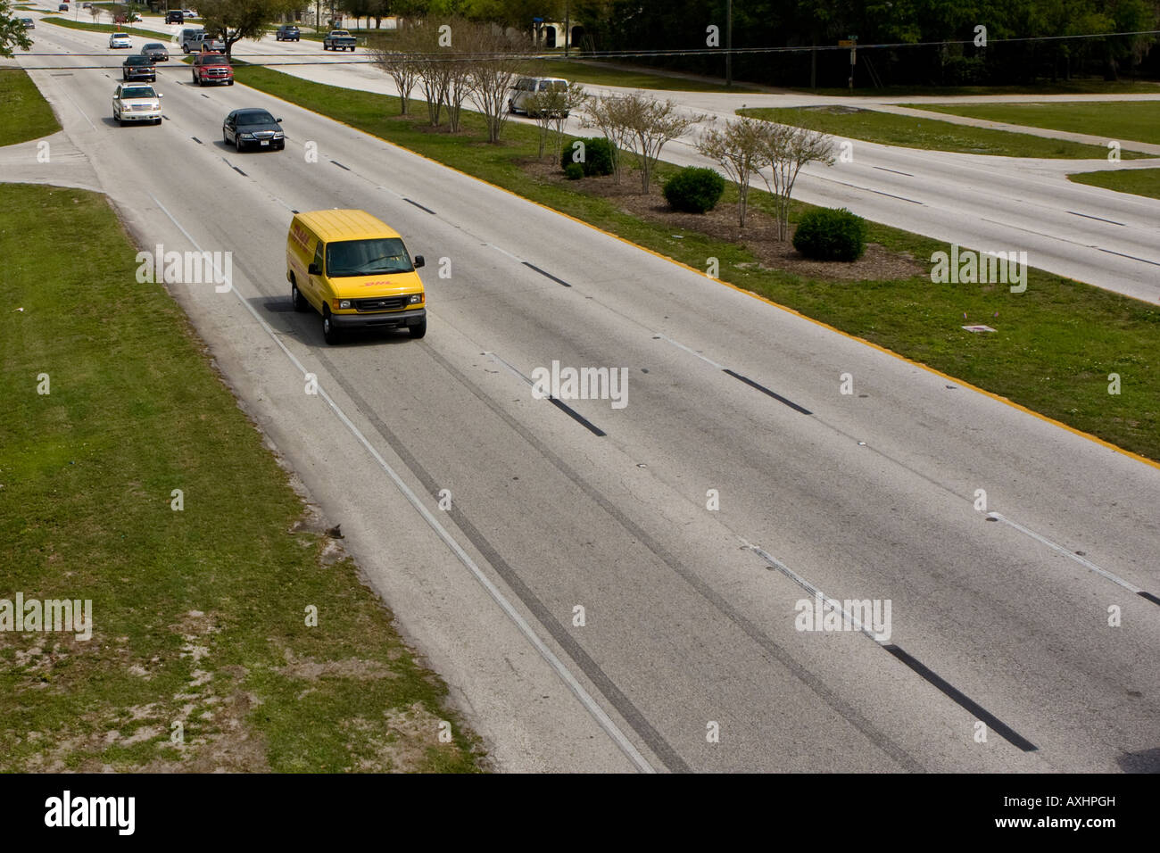 Busy Six Lane Highway Stock Photo - Alamy