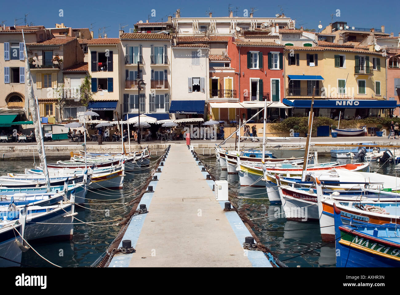 Cassis harbour and village Stock Photo - Alamy