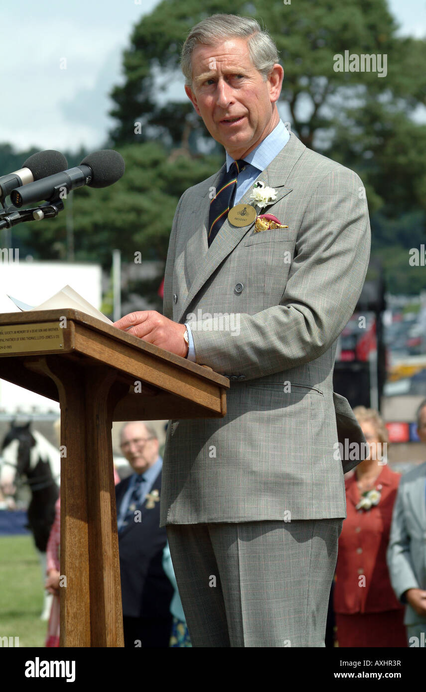 HRH Charles Prince of Wales gives speech at Royal Welsh Show Stock ...