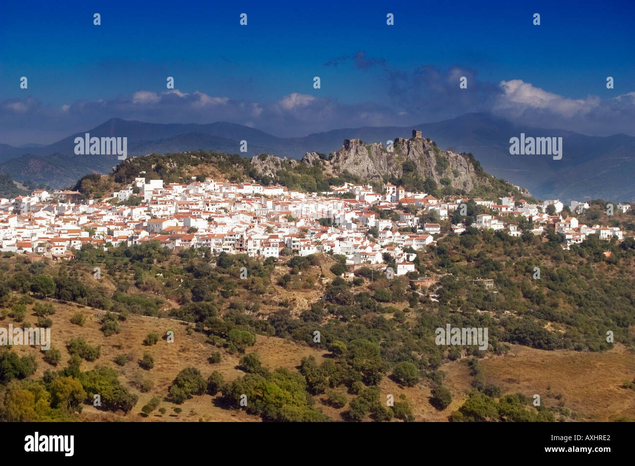 white village of Gaucin, spain Stock Photo - Alamy