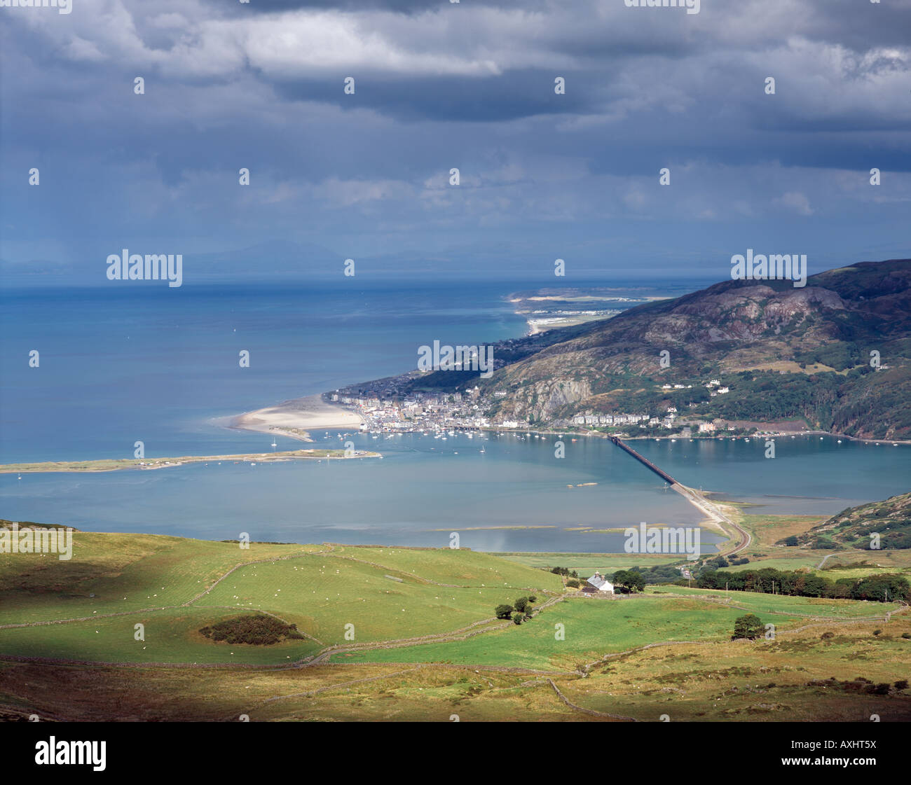 View across Aber Mawddach and Abermaw. Snowdonia National Park Stock ...