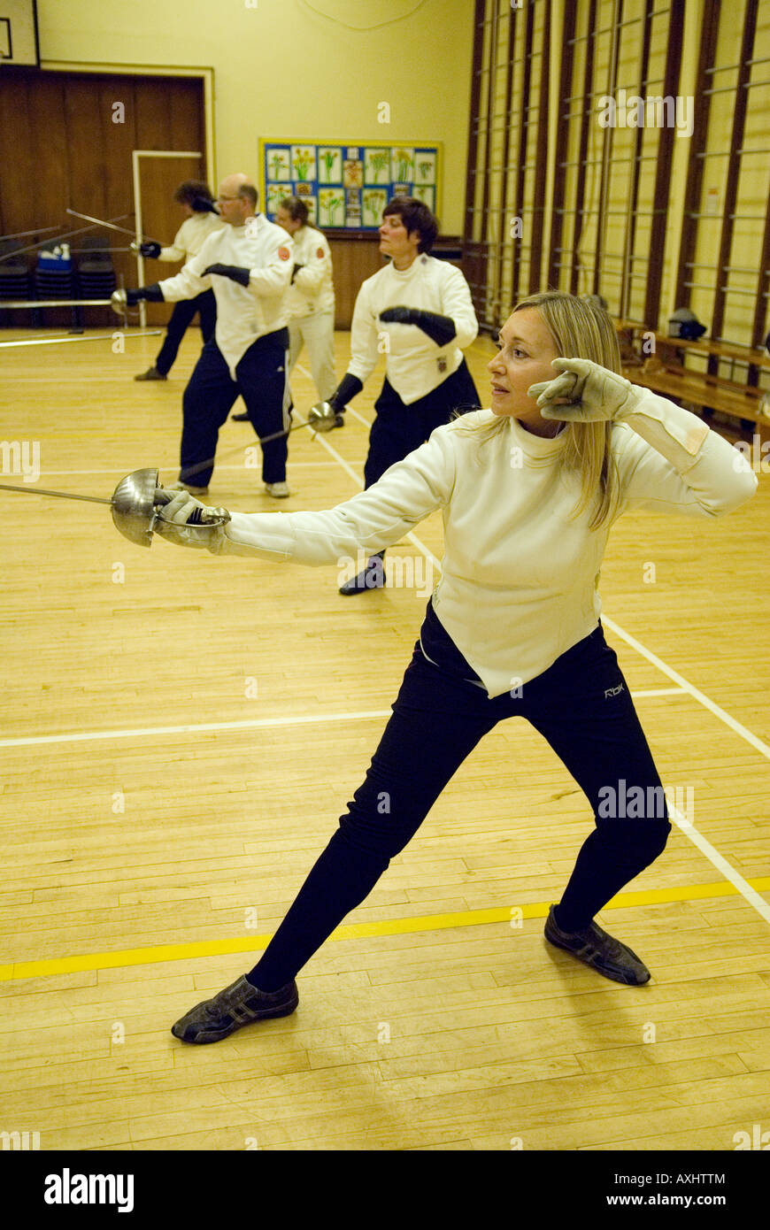 [Rapier school] evening class Brighton Sussex UK 2007 Catrina Hey Stock ...