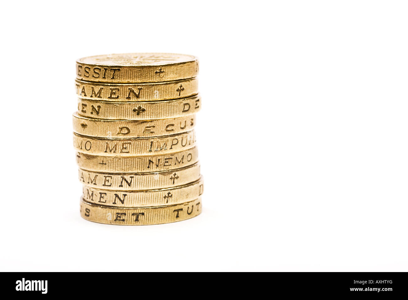Stack of uk coins hi-res stock photography and images - Alamy