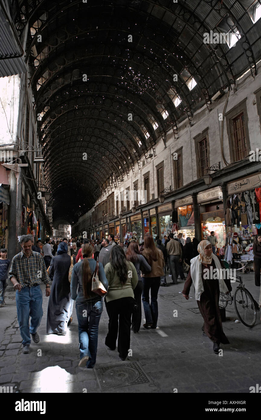 Damascus souk Al-Hamadiye Syria Stock Photo - Alamy