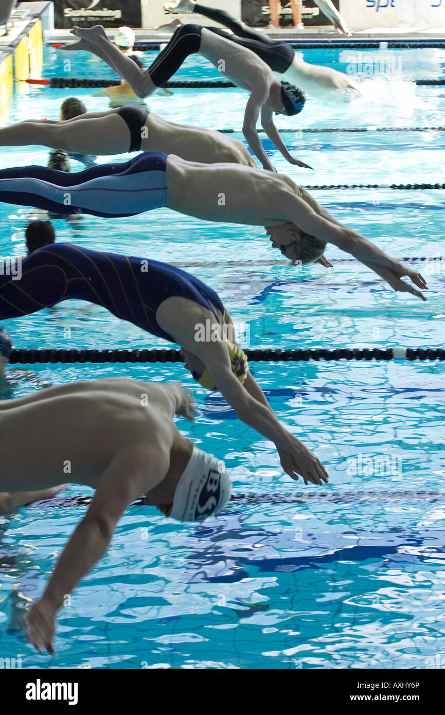 Swimming Races Moana Pool Dunedin South Island New Zealand Stock Photo ...