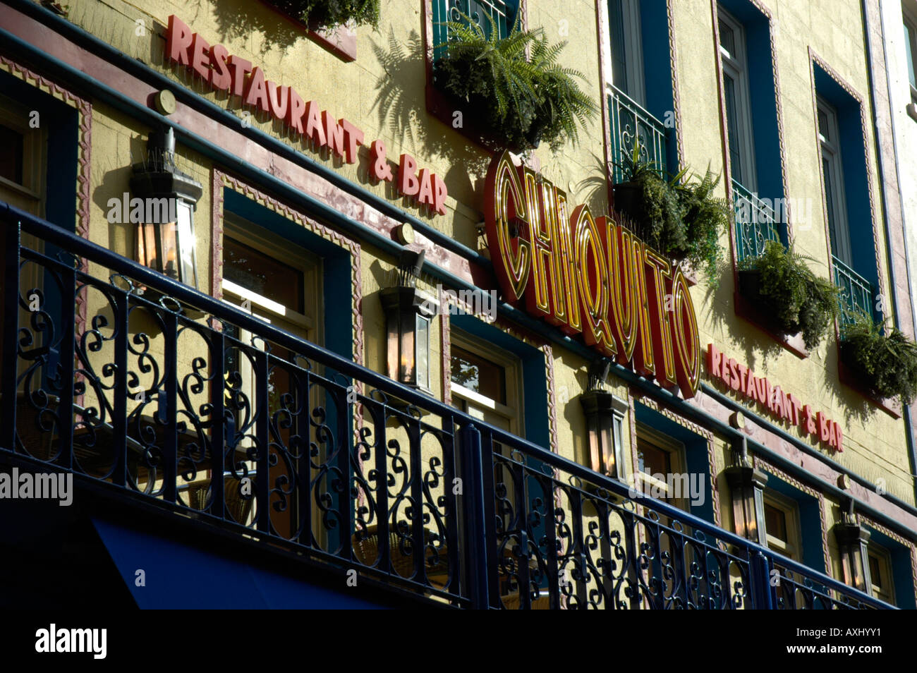 Chiquito restaurant bar in Leicester Square London England Stock Photo ...