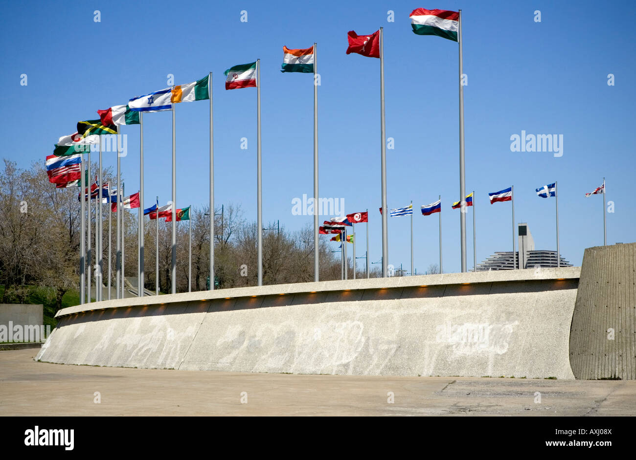 Stadium with flags hi-res stock photography and images - Alamy
