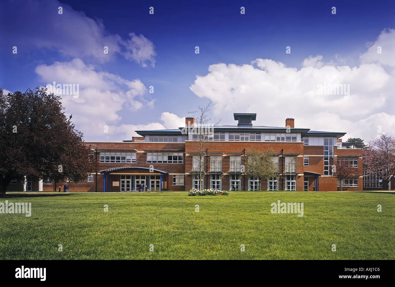 Color modern school building hi-res stock photography and images - Alamy