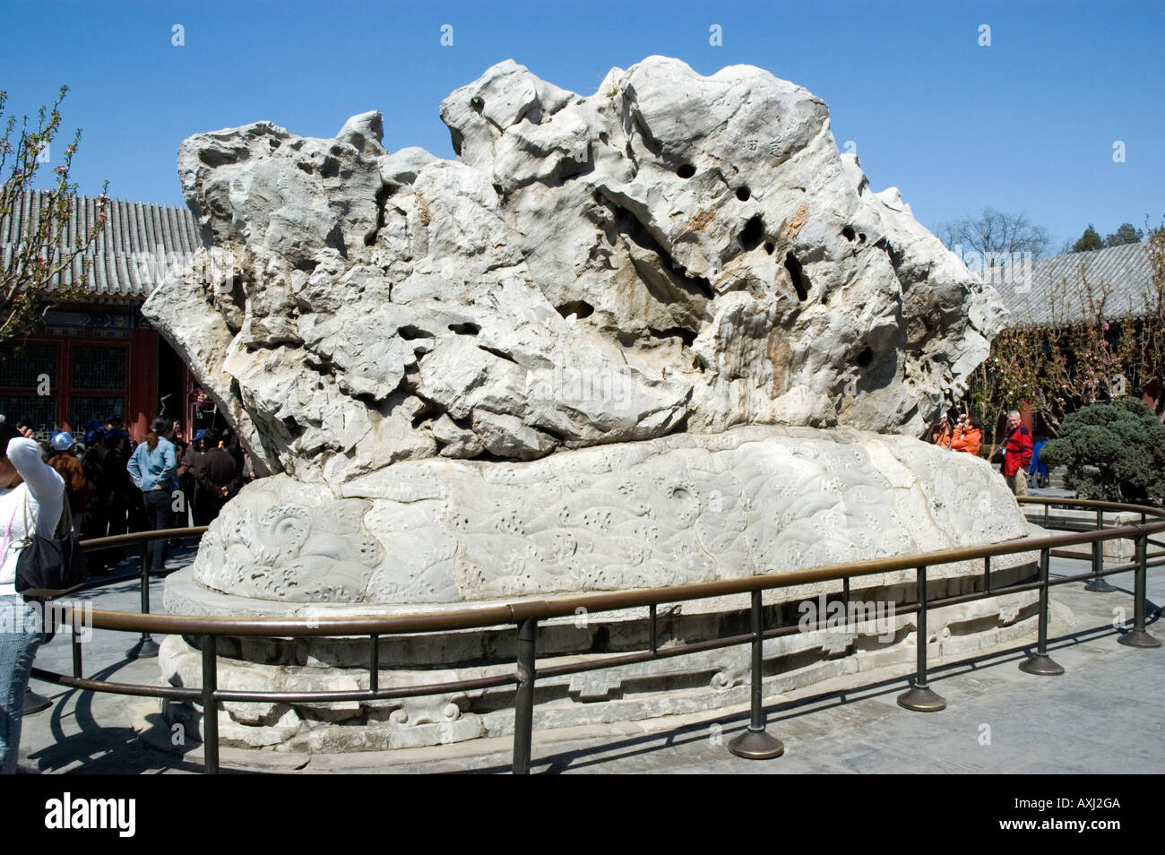 Large decorative rock , Summer Palace, Beijing Stock Photo - Alamy