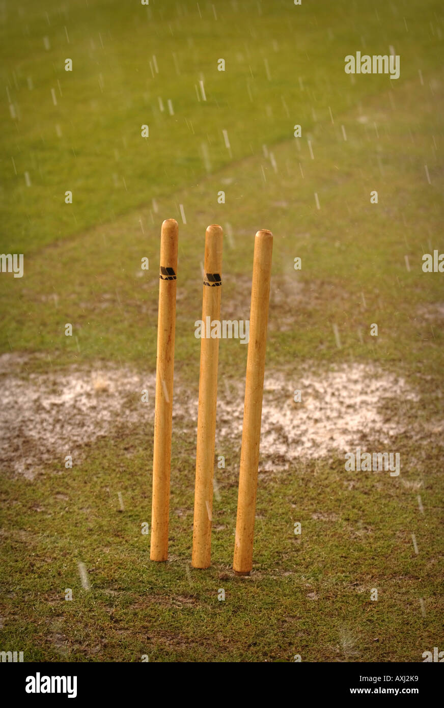 Cricket pitch rain hi-res stock photography and images - Alamy