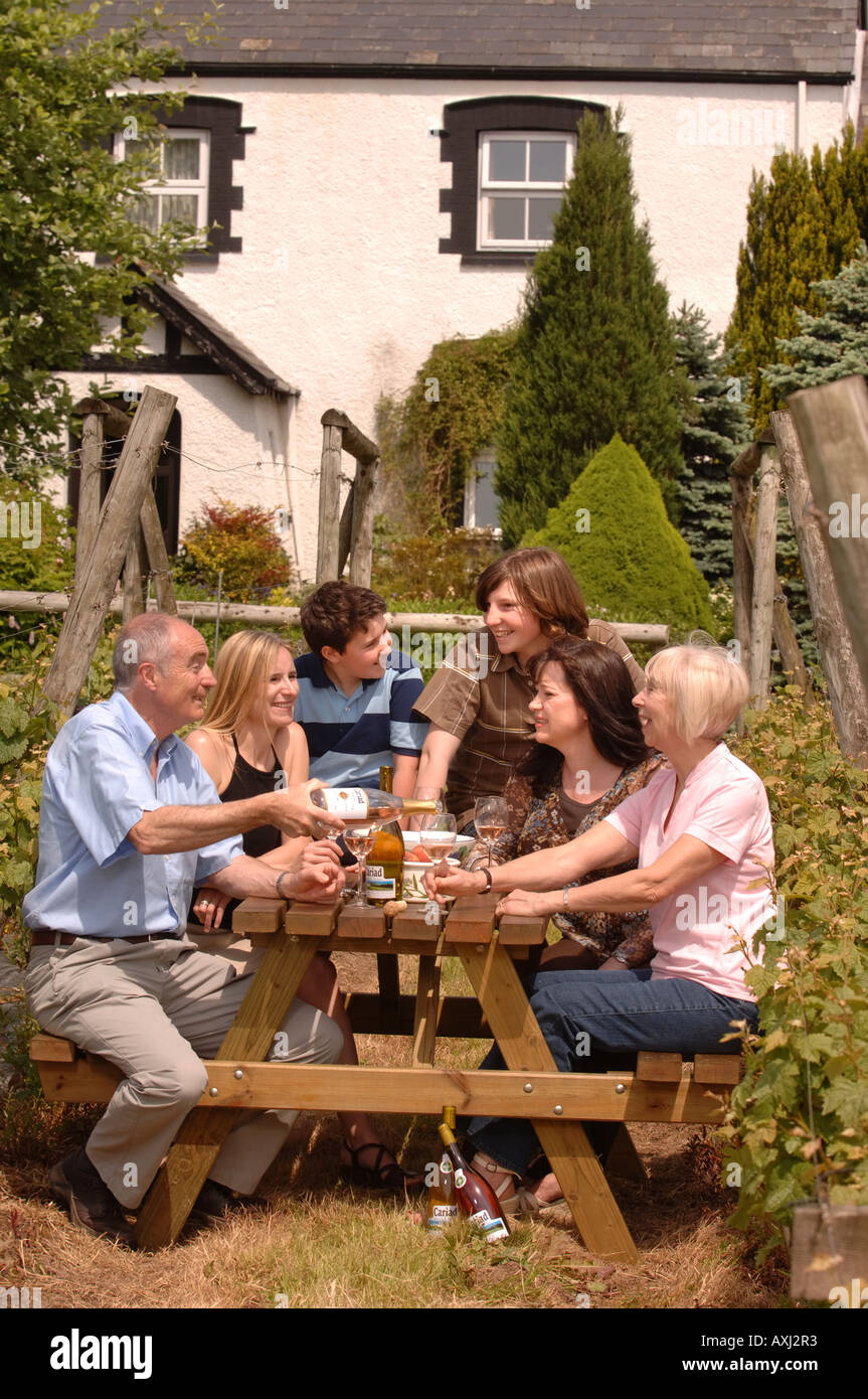 French wine family hi-res stock photography and images - Alamy